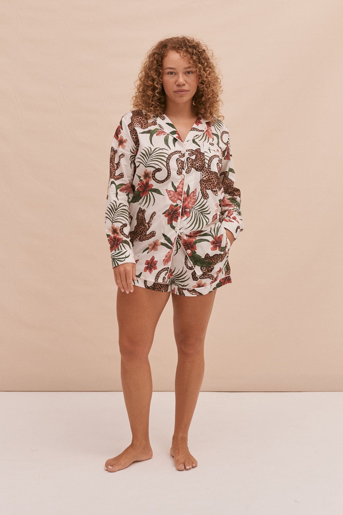 Long Pyjama Set Soleia Print Cream