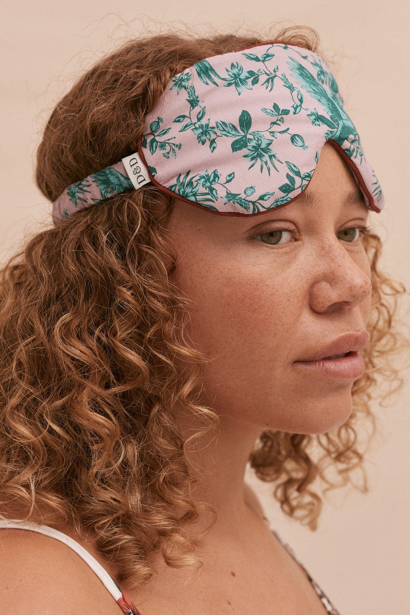 Cotton Luxe Eye Mask The Bromley Parrot Pink/Blue – Desmond & Dempsey