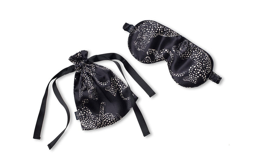 Silk Eye Mask Jag Print Navy – Desmond & Dempsey