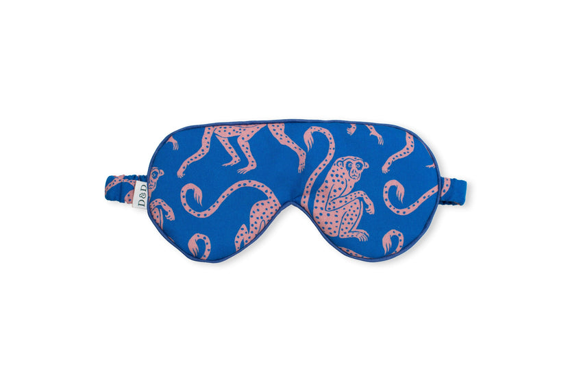 Cotton Luxe Eye Mask Chango Print Blue/Pink – Desmond & Dempsey